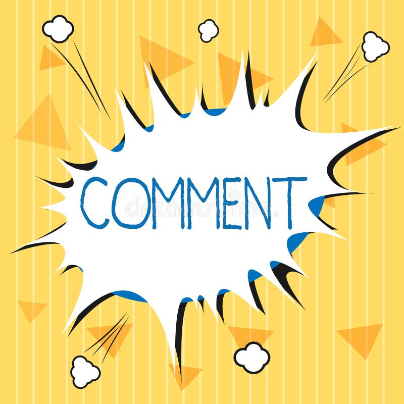 Handwriting Text Comment. Concept Meaning Verbal Written Remark ...