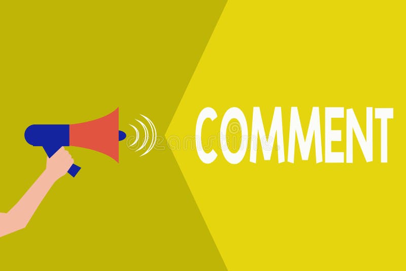 Handwriting Text Comment. Concept Meaning Verbal Written Remark ...