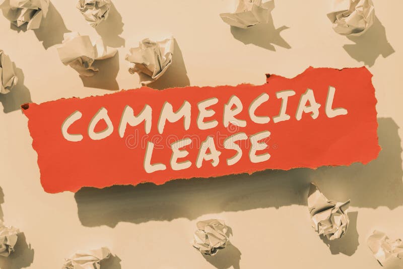 Handwriting Text Commercial Lease. Internet Concept Study of Both ...