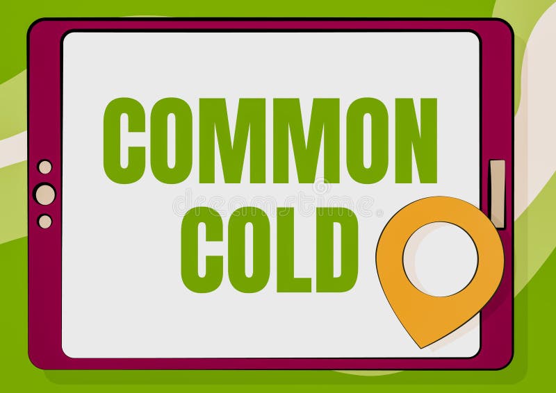 Handwriting Text Common Cold. Word for Viral Infection in Upper ...