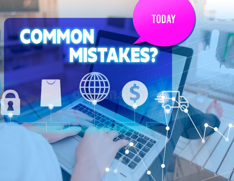 Handwriting Text Common Mistakes Question. Concept Meaning Repeat Act ...