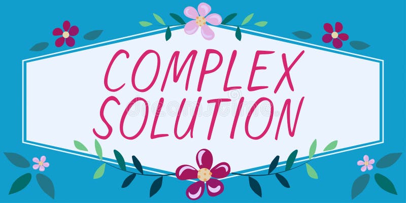 Text Showing Inspiration Complex Solution. Concept Meaning Computer ...