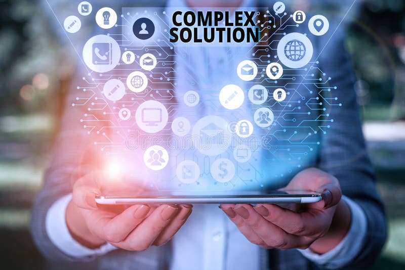 Handwriting Text Complex Solution. Concept Meaning Significant Ideas ...