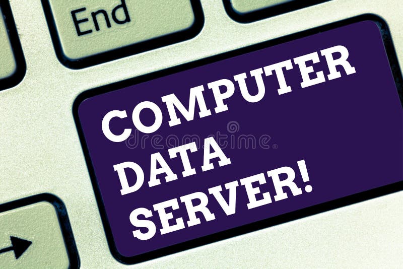 Handwriting Text Computer Data Server. Concept Meaning Computer Platform that Delivers Database ...
