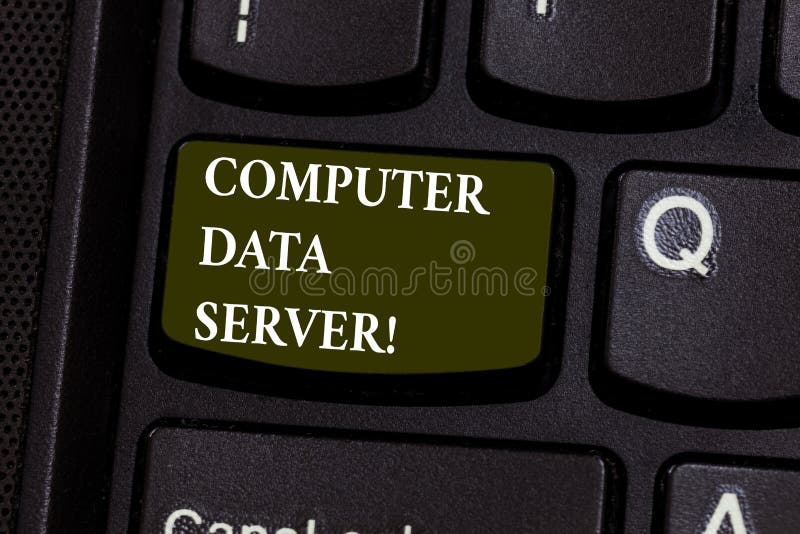 Handwriting Text Computer Data Server. Concept Meaning Computer Platform that Delivers Database ...