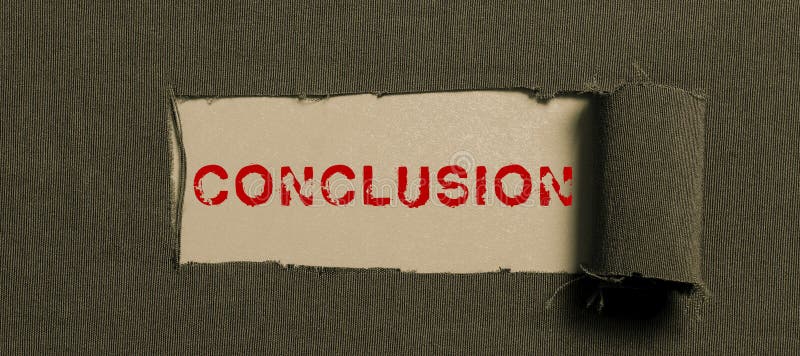 Sign Displaying Conclusion. Conceptual Photo Results Analysis Final ...