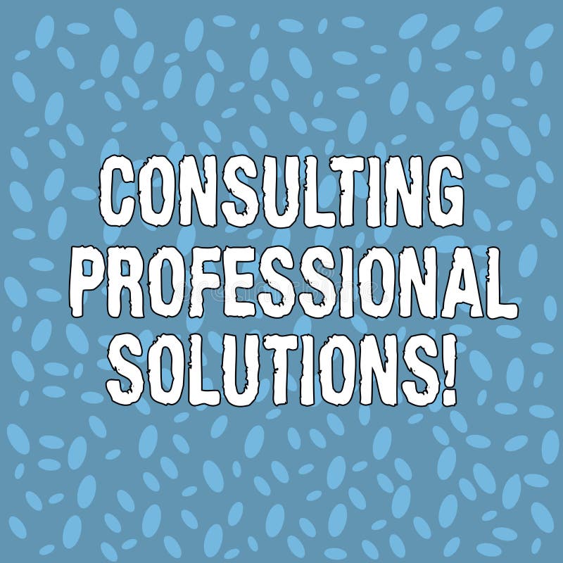 Handwriting Text Consulting Professional Solutions. Concept Meaning ...