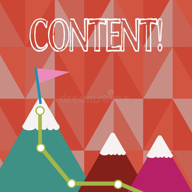 Handwriting Text Content. Concept Meaning Website Containing Exclusive ...