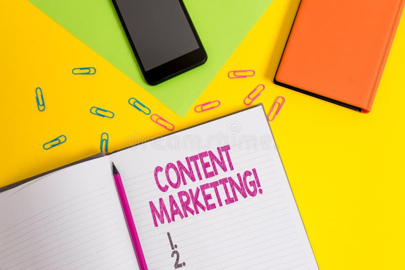 Handwriting Text Content Marketing. Concept Meaning Involves the ...