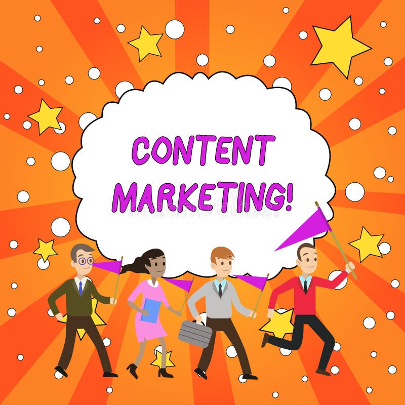 Handwriting Text Content Marketing. Concept Meaning Involves the ...