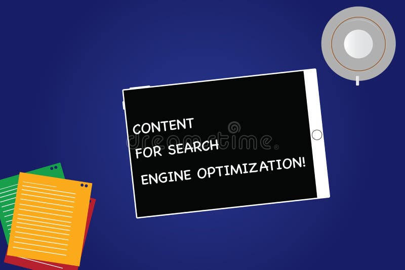 Handwriting Text Content for Search Engine Optimization. Concept ...