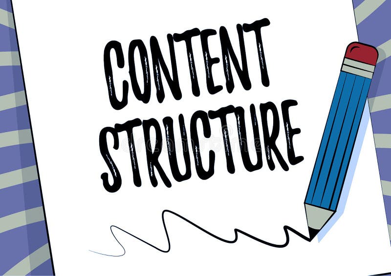 Handwriting Text Content Structure. Business Showcase Information that ...