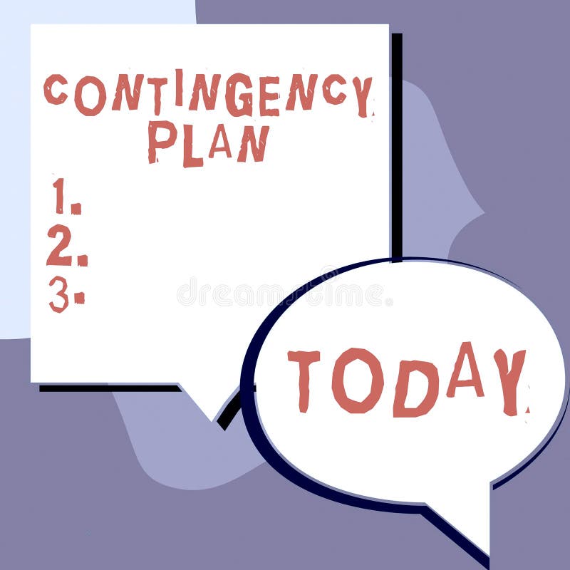 Handwriting Text Contingency Plan. Internet Concept a Plan Designed To ...