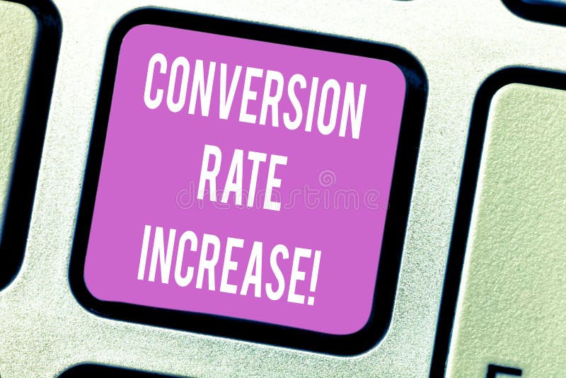 Handwriting Text Conversion Rate Increase. Concept Meaning Percentage ...