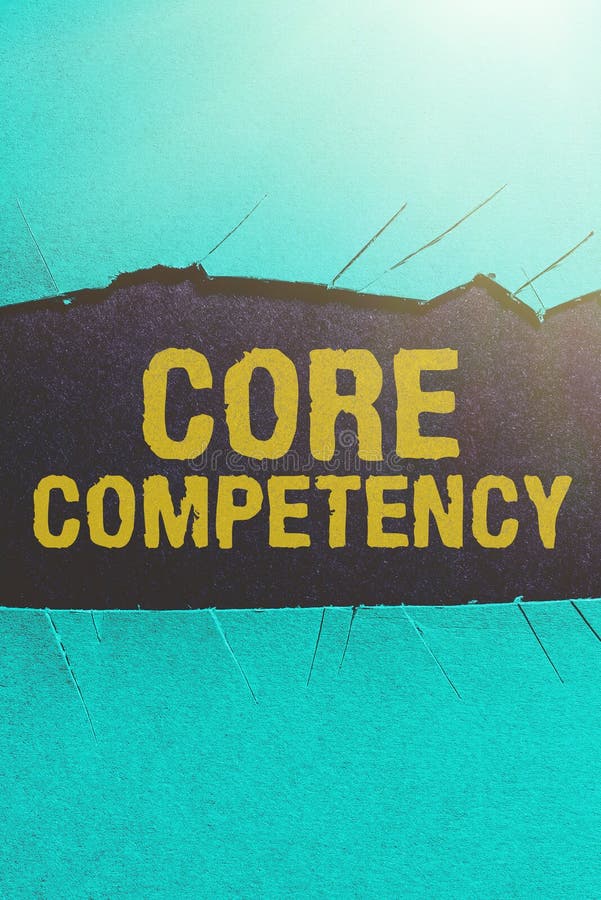 Handwriting Text Core Competency. Business Idea Harmonized Combination ...