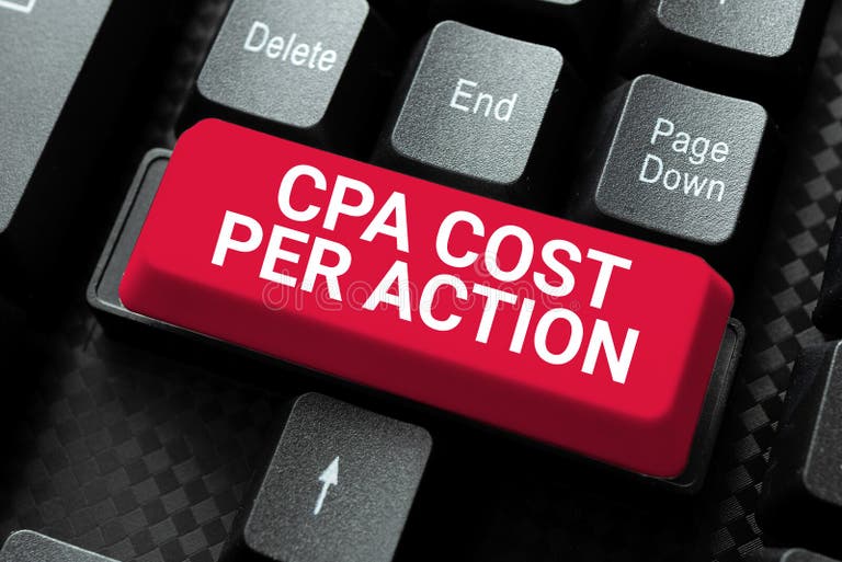 Hand Writing Sign Cpa Cost Per Action. Concept Meaning Designed To Meet ...