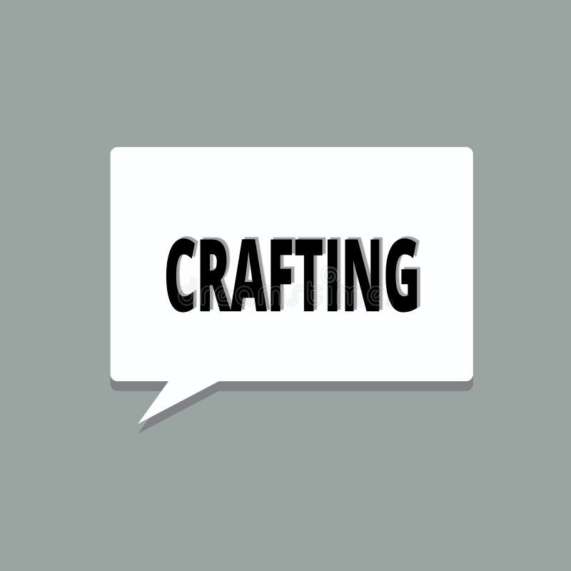 Handwriting Text Crafting. Concept Meaning Activity or Hobby of Making ...