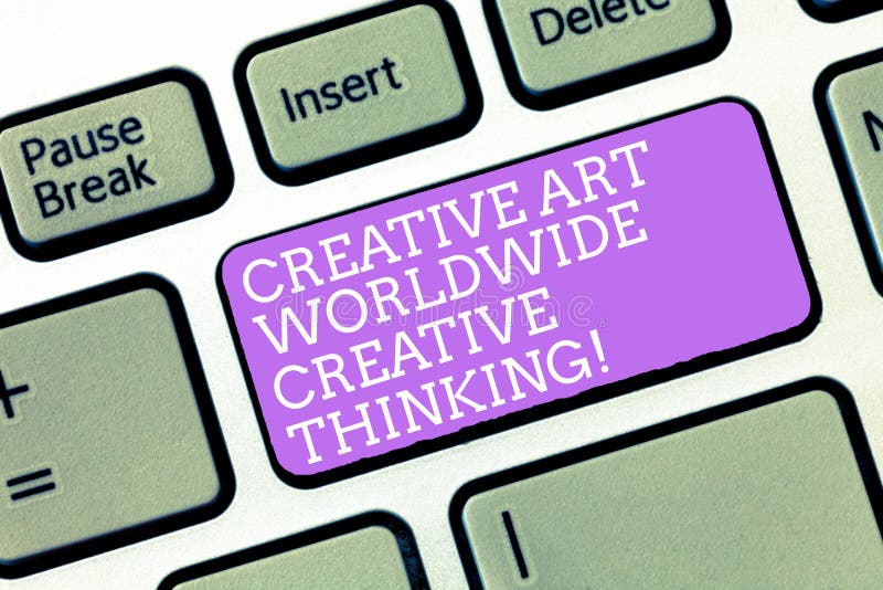 Handwriting Text Creative Art Worldwide Creative Thinking. Concept ...