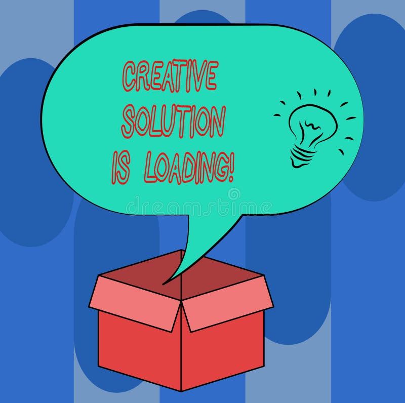 Handwriting Text Creative Solution is Loading. Concept Meaning ...