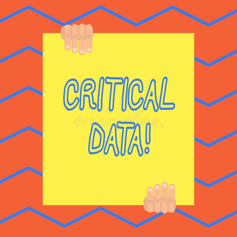 Handwriting Text Critical Data. Concept Meaning Elements of Business ...