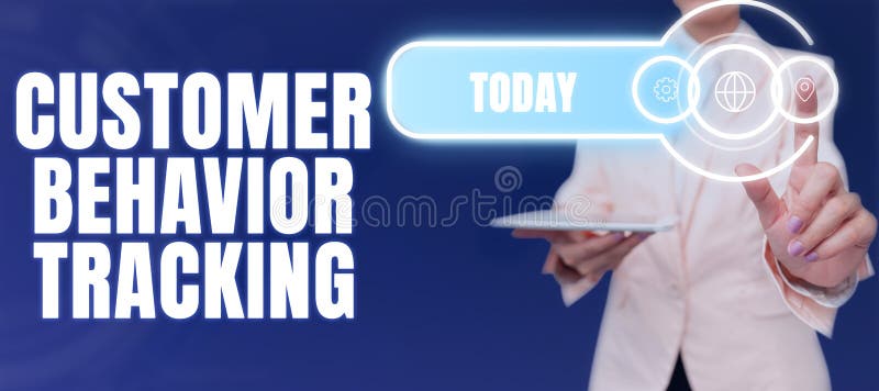 Handwriting Text Customer Behavior Tracking. Concept Meaning Managing ...
