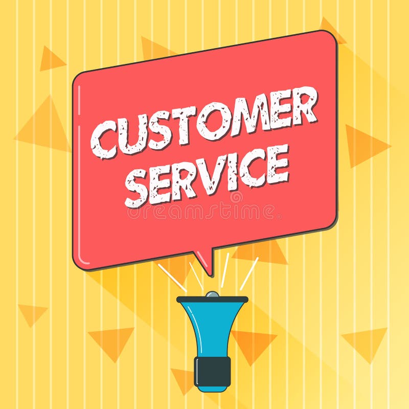 Handwriting Text Customer Service. Concept Meaning Process of Ensuring ...