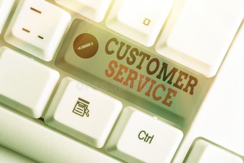 Handwriting Text Customer Service. Concept Meaning Process of Ensuring ...