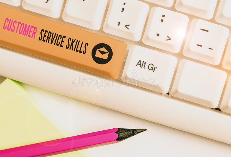 Handwriting Text Customer Service Skills. Concept Meaning Aptitude To ... Handwriting Text Customer Service Skills. Concept Meaning Aptitude To ...
