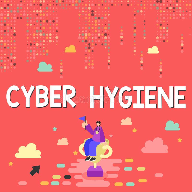 Handwriting Text Cyber Hygiene. Conceptual Photo Steps that Computer ...