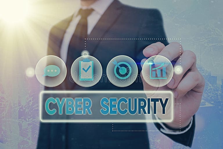 Handwriting Text Cyber Security. Concept Meaning Protect a Computer ...