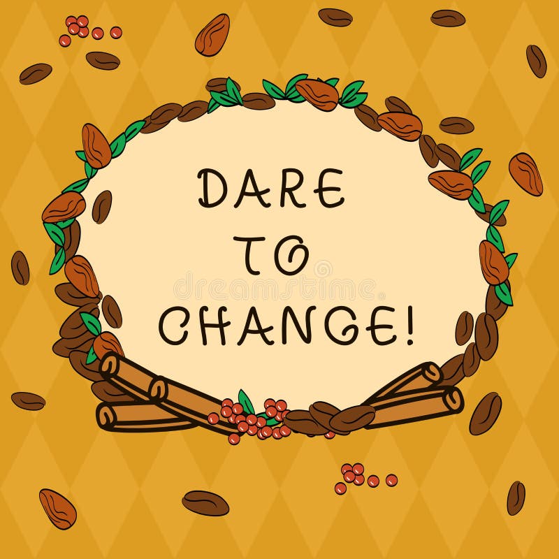 Handwriting Text Dare To Change. Concept Meaning Do Not Be Afraid To ...