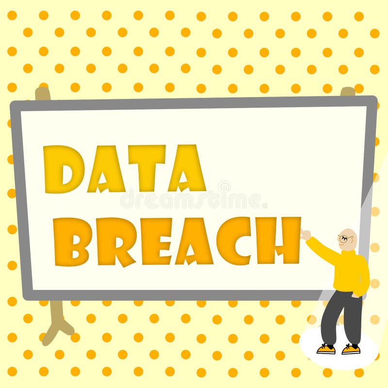 Handwriting Text Data Breach. Concept Meaning Unauthorized Release of ...