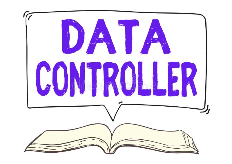 Handwriting Text Data Controller. Word Written on Person Who Determines ...