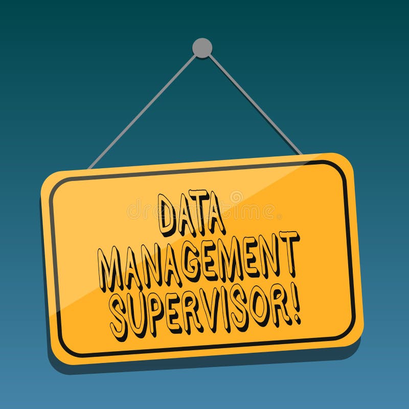 Handwriting Text Data Management Supervisor. Concept Meaning Ensuring ...
