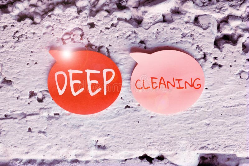 Handwriting Text Deep Cleaning. Word Written on an Act of Thoroughly ...