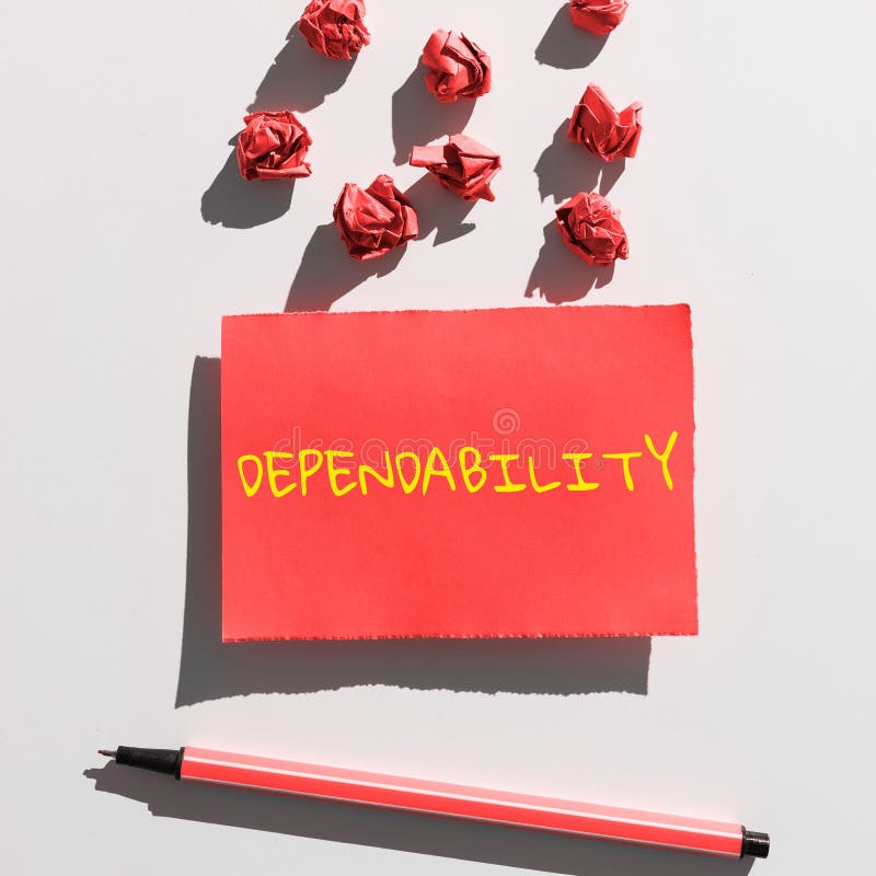 Text Showing Inspiration Dependability. Word for Capable of Being ... Text Showing Inspiration Dependability. Word for Capable of Being ...