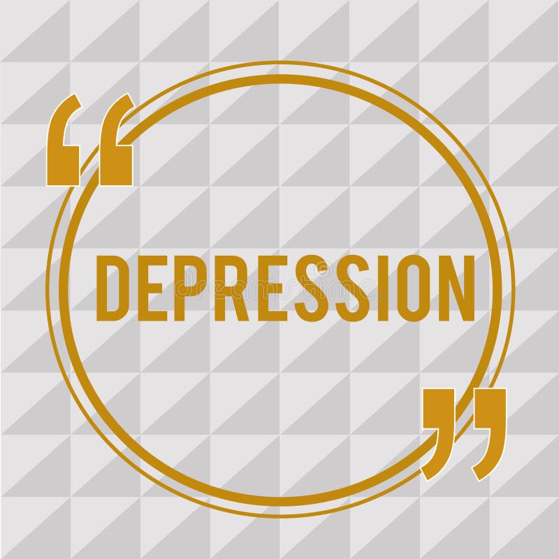 Handwriting Text Depression. Concept Meaning Feelings of Severe ...