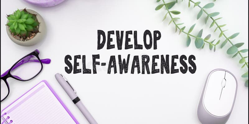 Handwriting Text Develop Self Awareness. Business Approach Improve ...