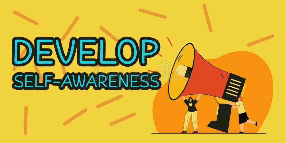 Handwriting Text Develop Self Awareness. Word for Improve Sharp ...