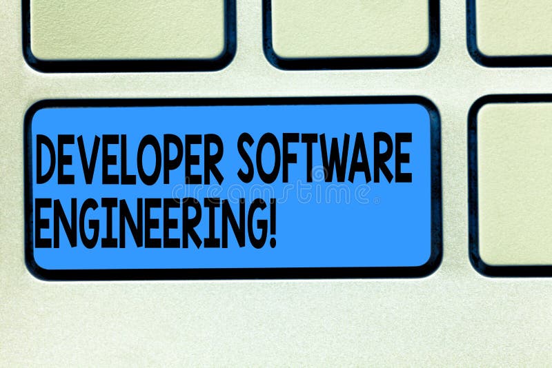 Handwriting Text Developer Software Engineering. Concept Meaning ...