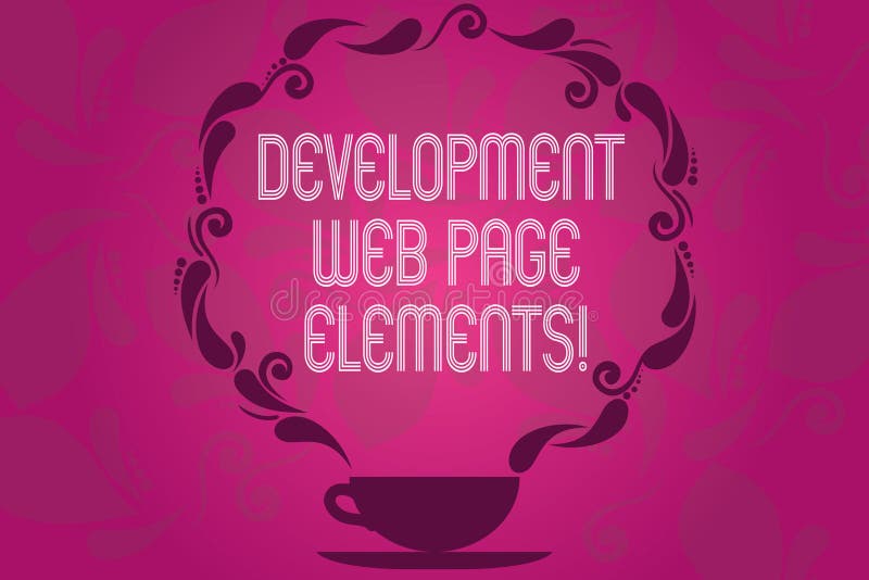 Handwriting Text Development Web Page Elements. Concept Meaning Website ...