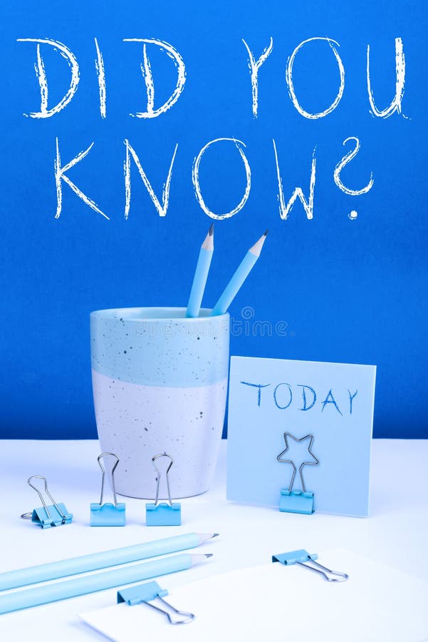 Text Showing Inspiration Did You Know Question. Business Showcase Fun ...
