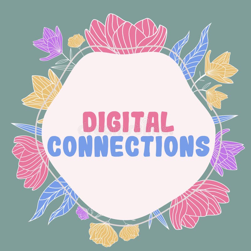 Handwriting Text Digital Connections. Concept Meaning Virtual Network ...