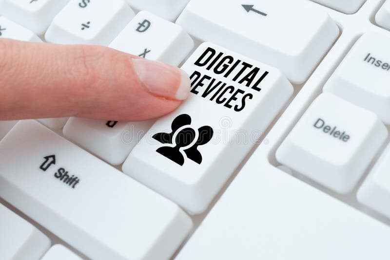 Handwriting Text Digital Devices. Word Written on Physical Unit of ...