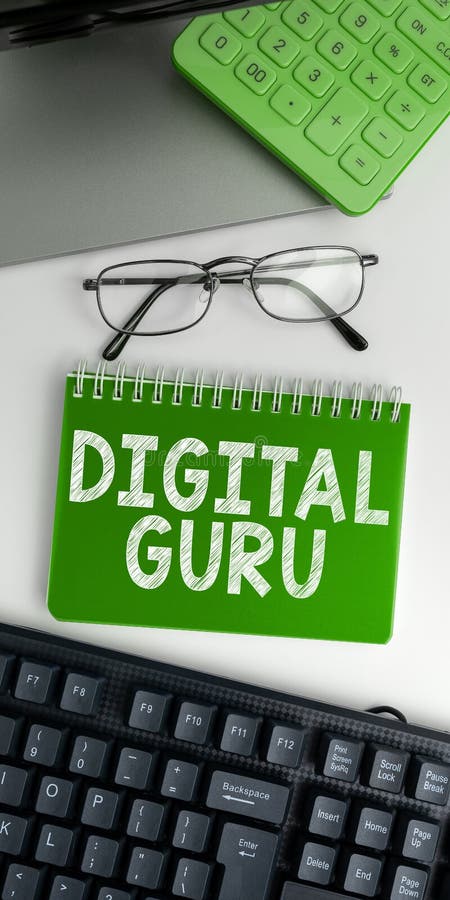 Text Showing Inspiration Digital Guru. Business Idea Teacher and ...