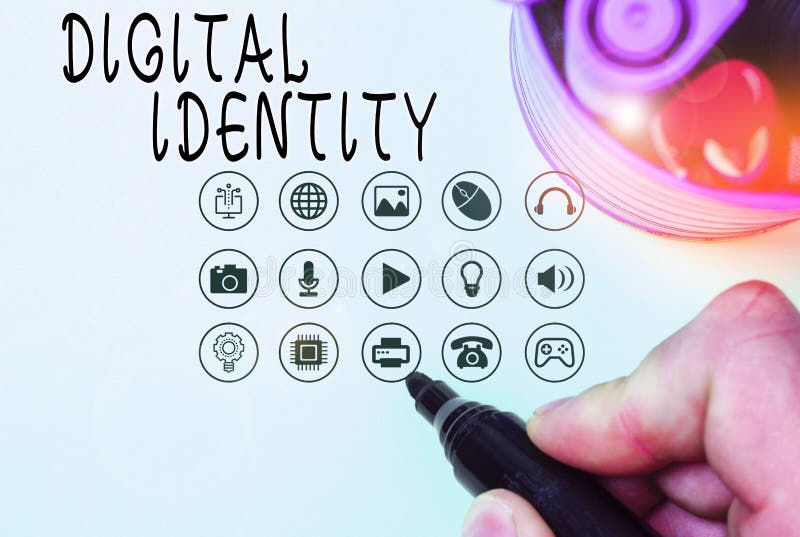 Handwriting Text Digital Identity. Concept Meaning Networked Identity ...