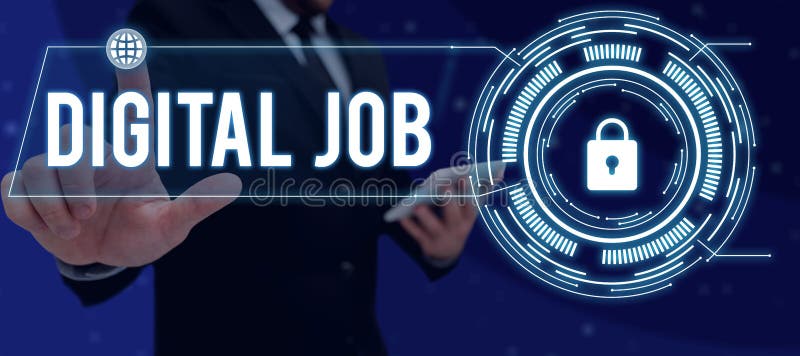 Hand Writing Sign Digital Job. Business Idea Get Paid Task Done through ...