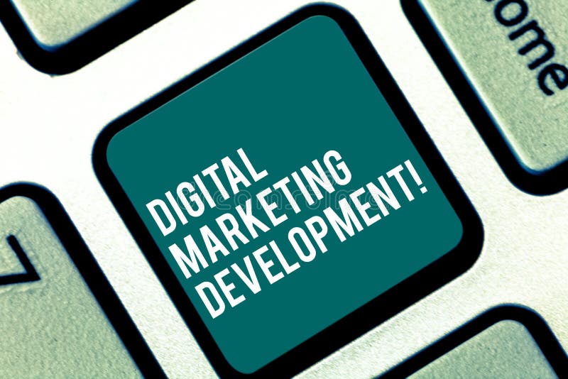 Handwriting Text Digital Marketing Development. Concept Meaning ...