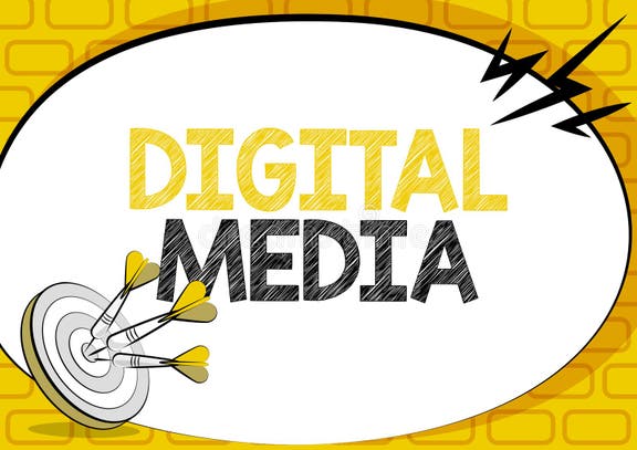 Handwriting Text Digital Media. Business Showcase Accessing Any ...