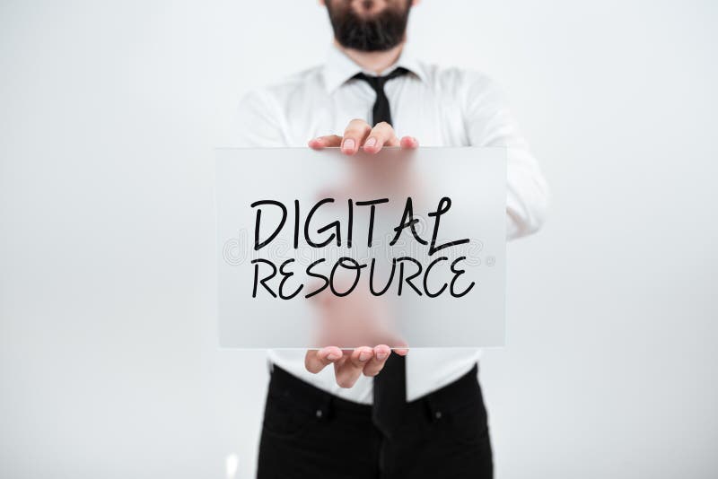 Text Caption Presenting Digital Resource. Business Overview Content ...